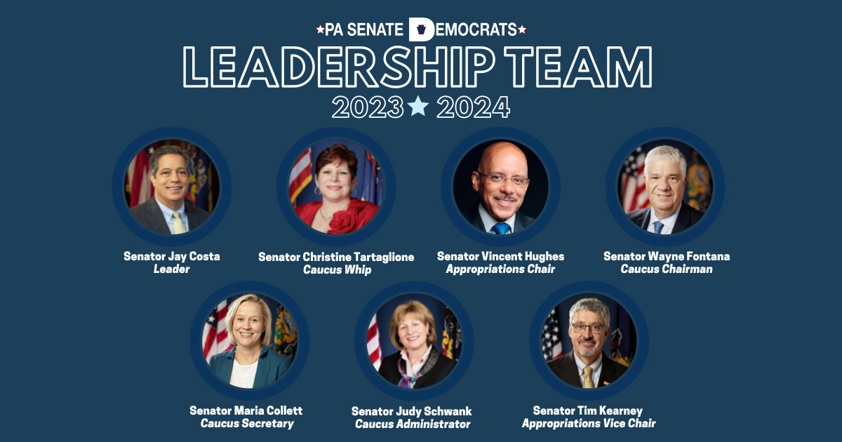 Pennsylvania Senate Democratic Caucus Elects Leadership Team for 2023 ...