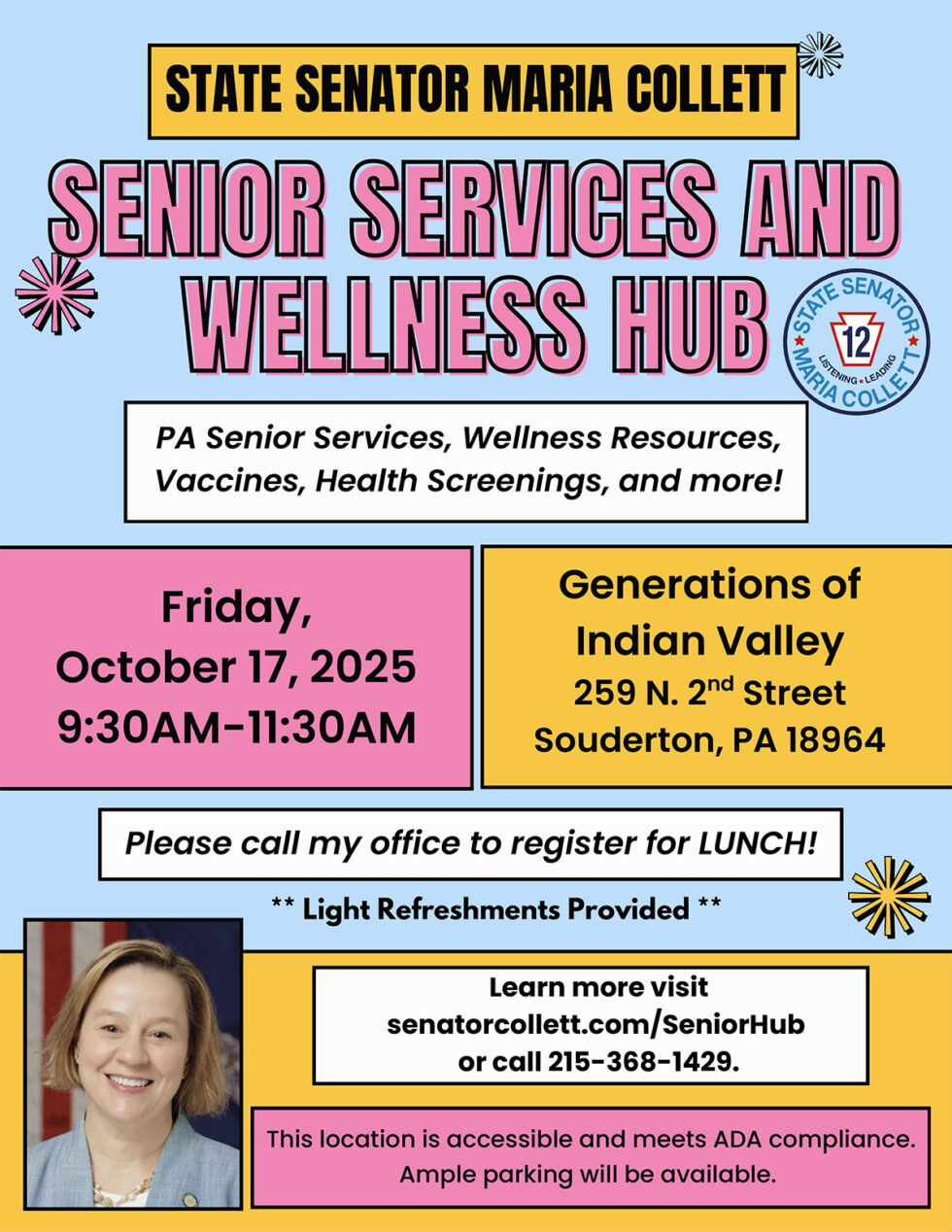 Senior Services and Wellness Hub - Senator Maria Collett